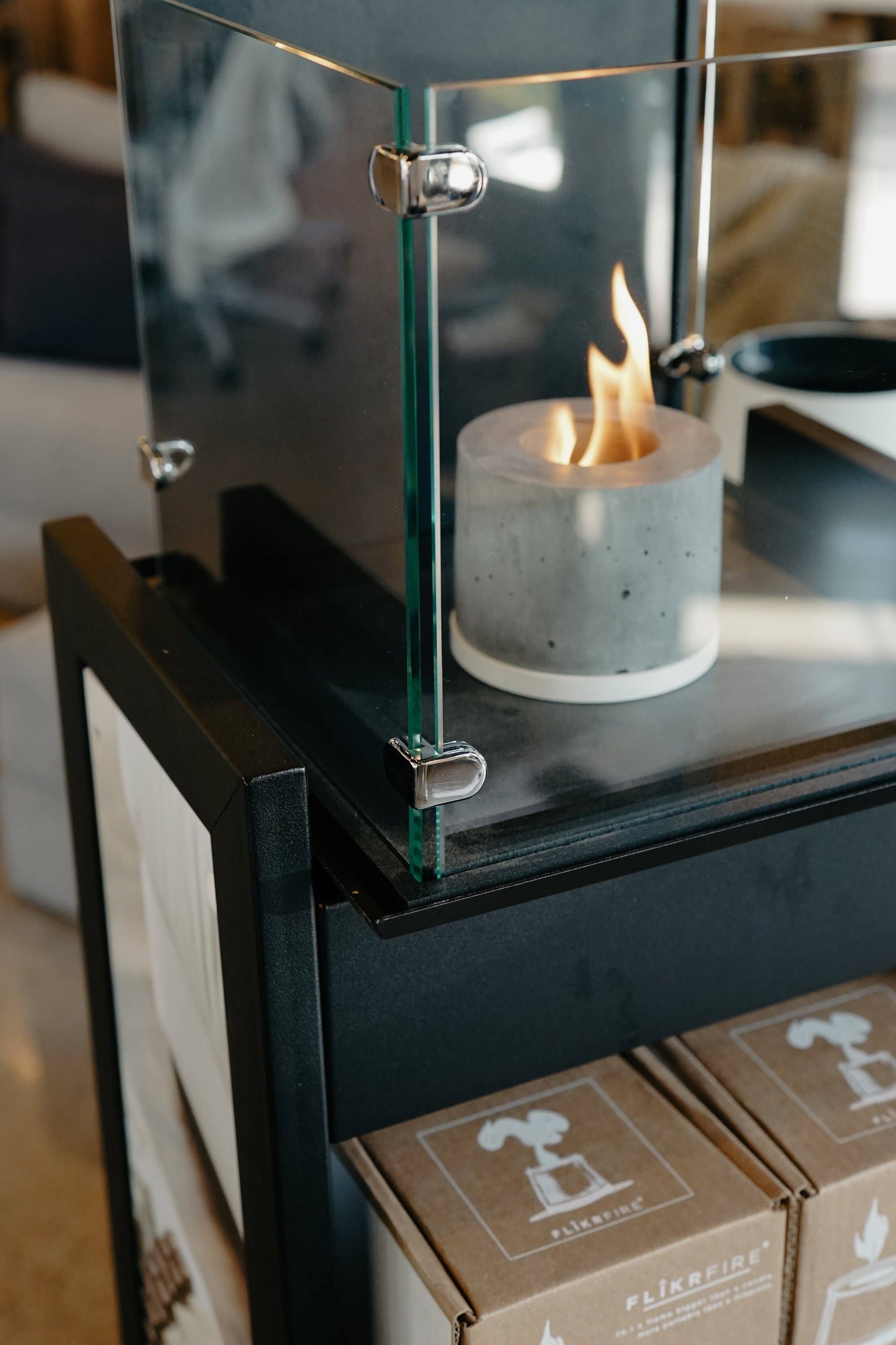FLÎKR Fireplace - Burn Box- For Retail Use | GENERAL STORE45 ONLINE